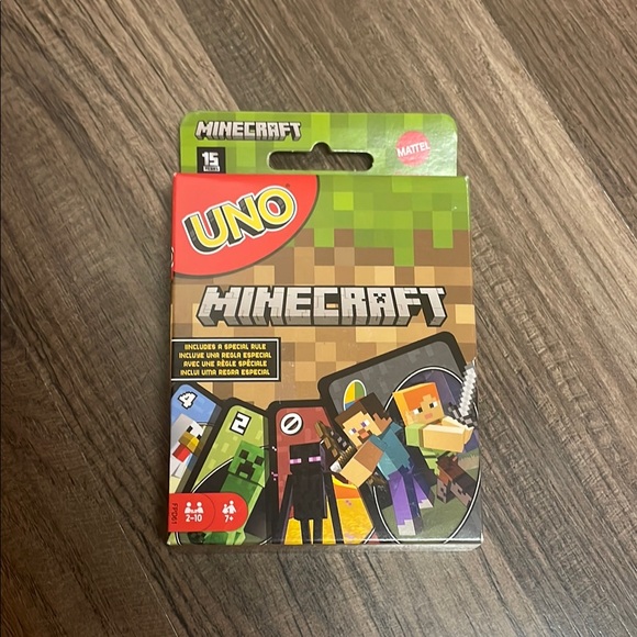Mattel | Games | Minecraft Uno Card Game Brand New | Poshmark